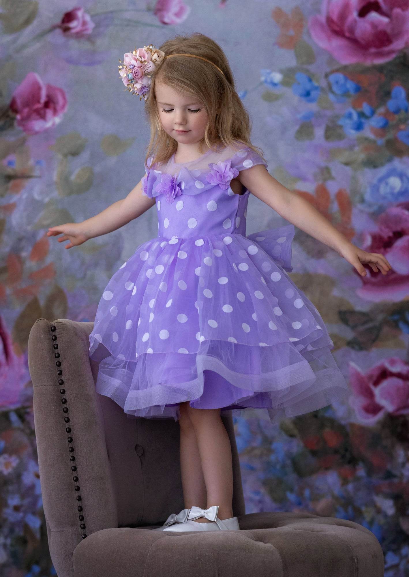 Girls Purple Party Dresses - Lilliput Petite